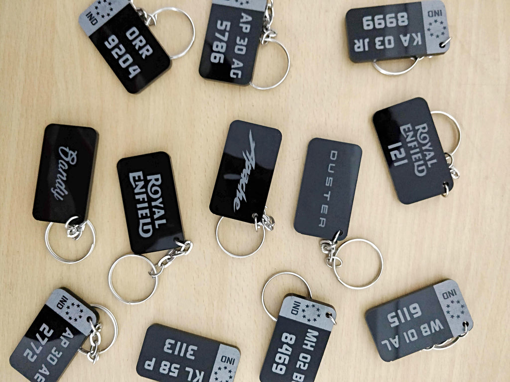 Mini Engraved Number Plate Keychain - Wisholize - Key Chain