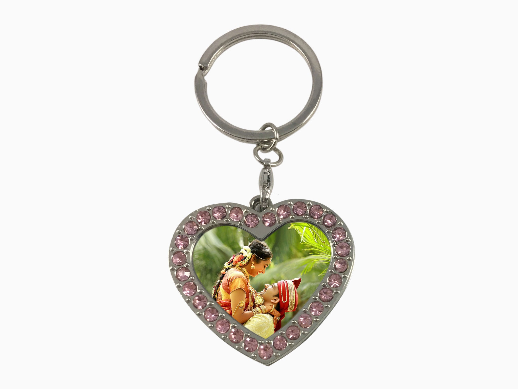 Personalized Metal Key Chain Heart - Diamond - Wisholize - Key Chain