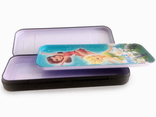 Customized Metallic Pencil Box- Black - Personalized Pencil Box; Wisholize